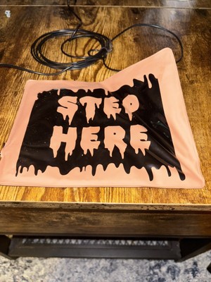 Halloween Footpad Activator Animatronic Prop Step Here Foot Pad Try Me ...