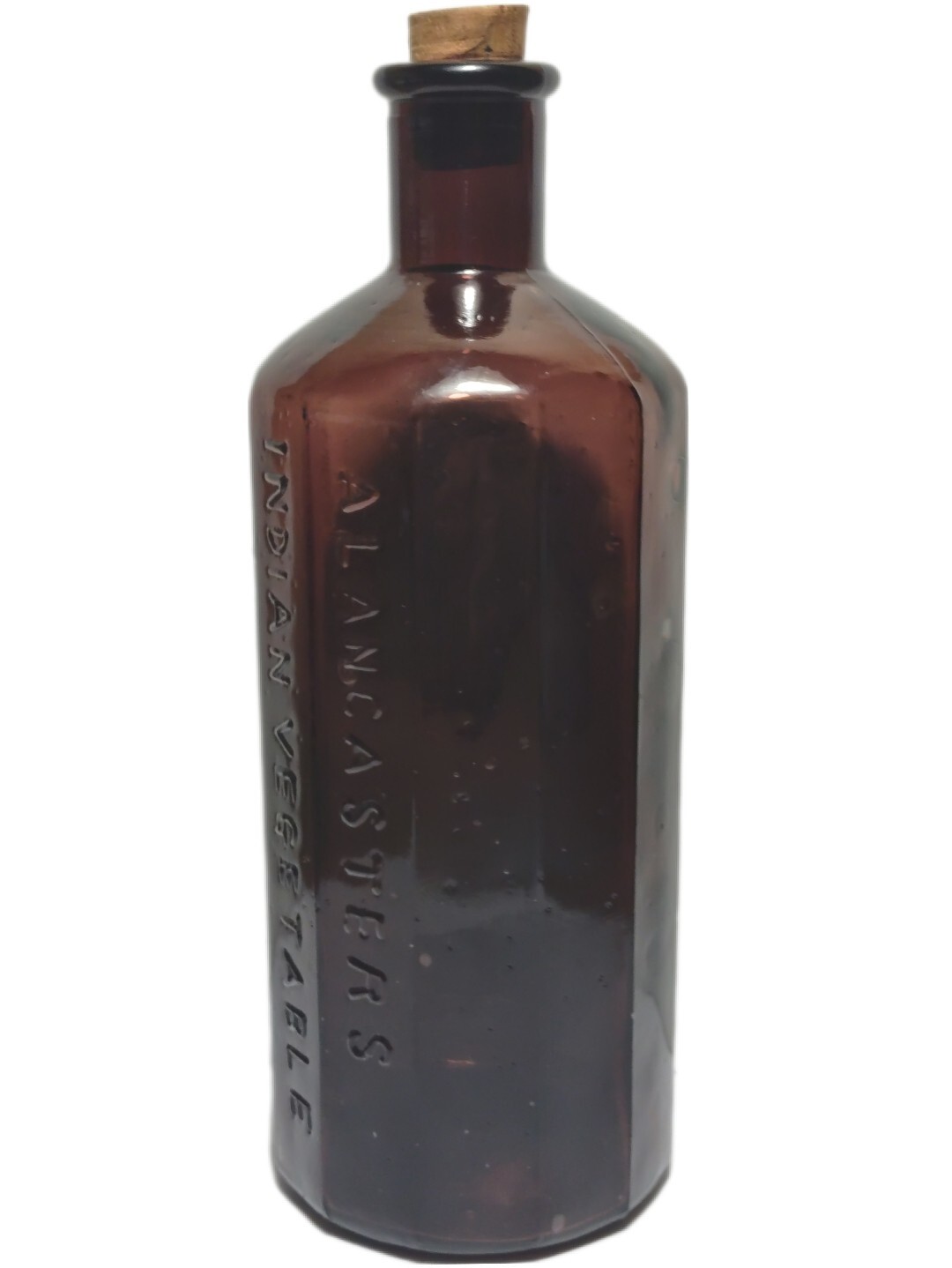 Vintage Alancasters Indian Vegetable Jaundice Bitters Glass Bottle with ...