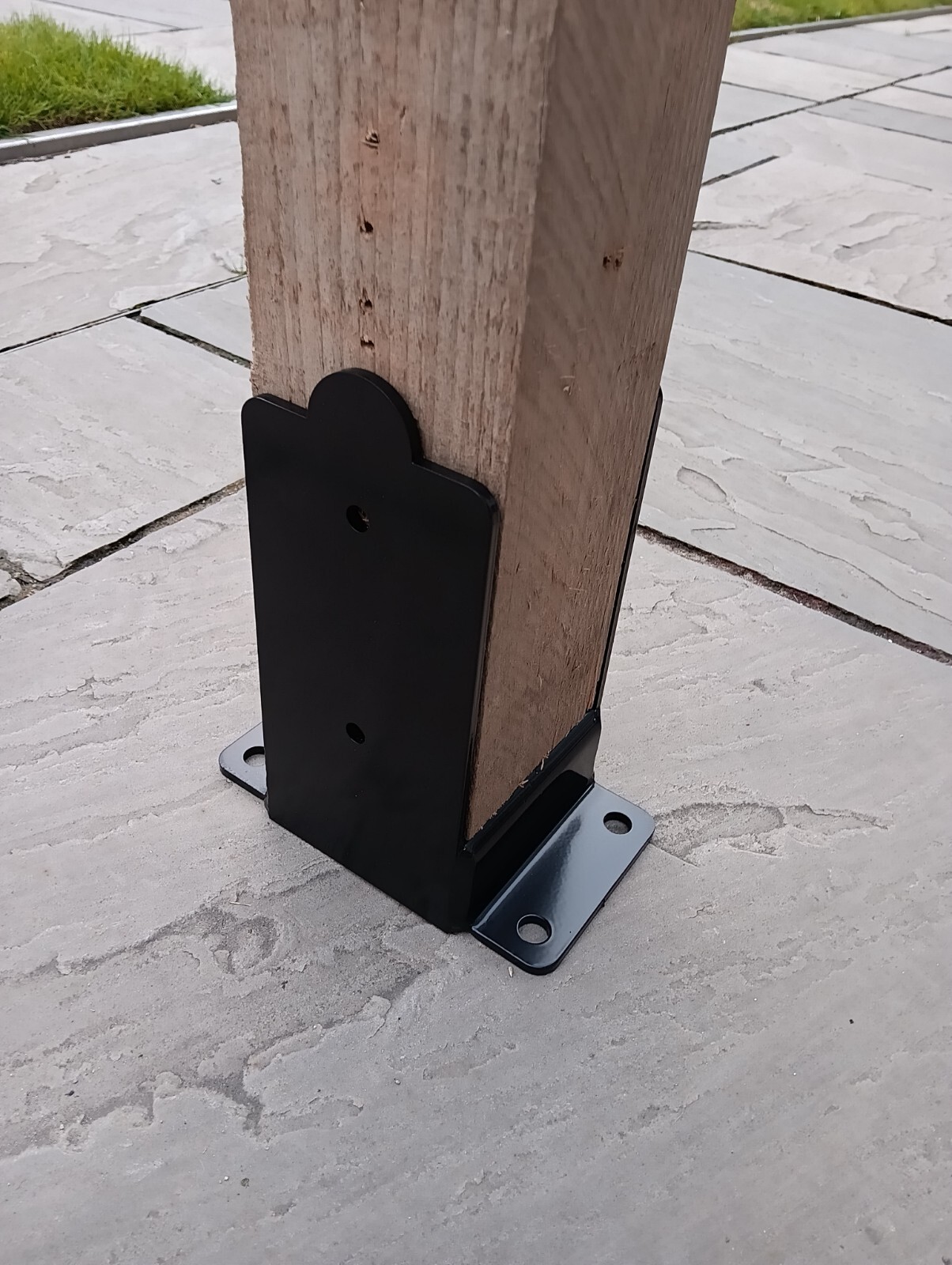 Pergola Post Socket Brackets Piller Base Support 100mm 4" Bolt Down ...
