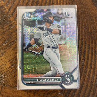 2022 Bowman Chrome Prospect Victor Labrada - Mariners 1st Bowman Mojo ...