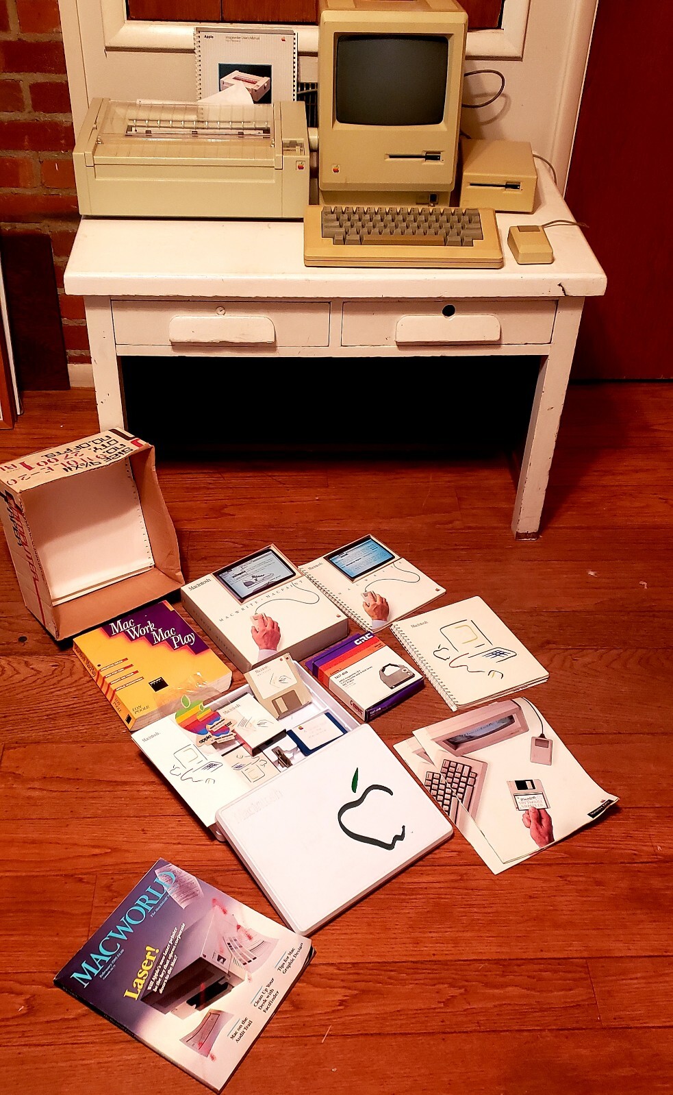 1984 APPLE MACINTOSH 128K FIRST MAC Model M0001 ALL WORKING! PRINTER ...