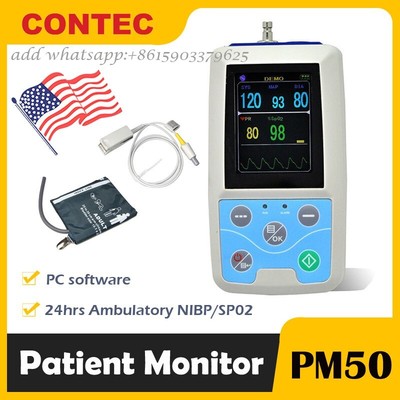 FDA Portable ICU Vital Signs Patient Monitor,NIBP,SPO2,PR,PC Software ...