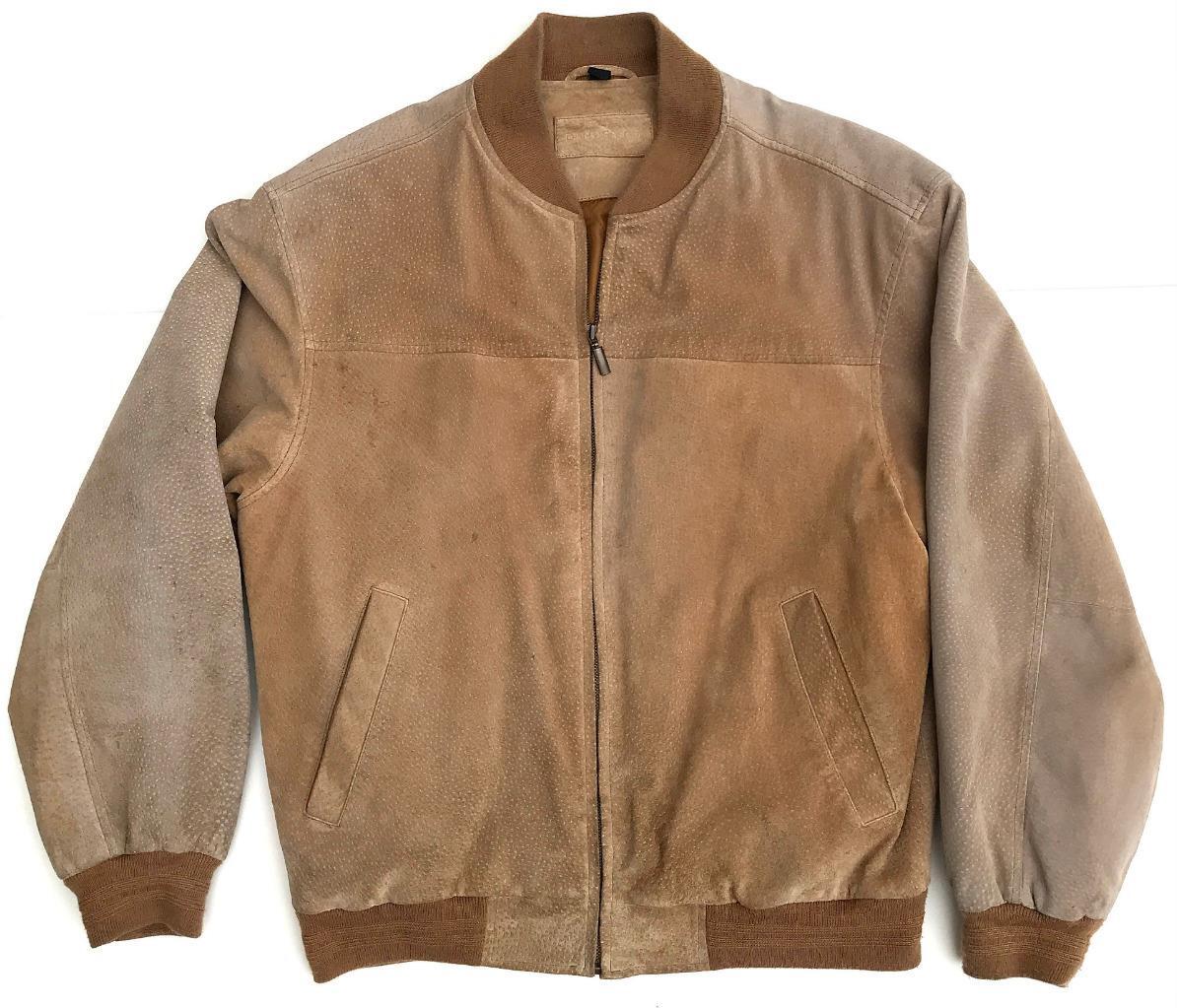 JOHN ASHFORD pigskin suede leather bomber jacket size M | eBay