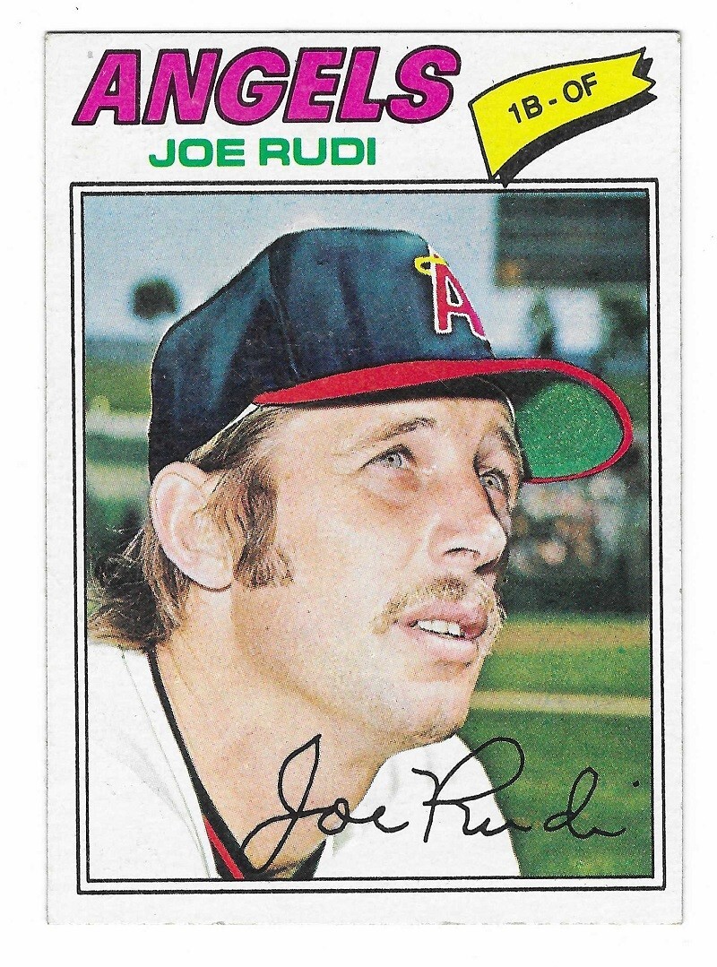 JOE RUDI 1977 Topps Baseball # 155 California Angels NM - MT | eBay