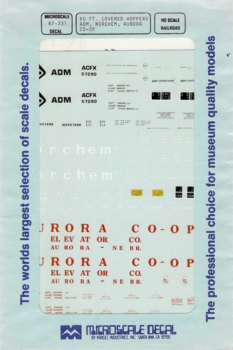 Microscale Decals - # 87-331 - Vintage - ADM, Norchem, Arora Co-Op | eBay