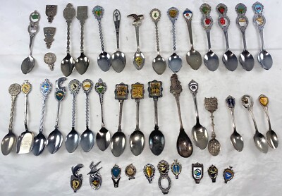 Lot ALL WASHINGTON STATE 29 Souvenir Spoons + 13 End Heads VINTAGE | eBay