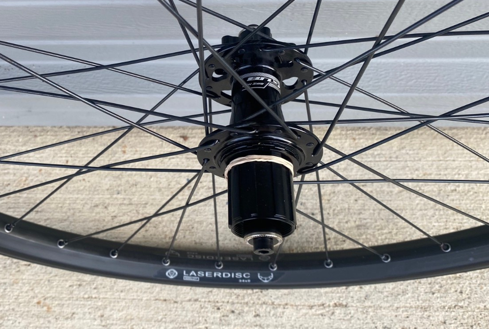 Black 26" bike wheels WTB Laserdisc 27mm inner 6 bolt disc, QR or thru ...