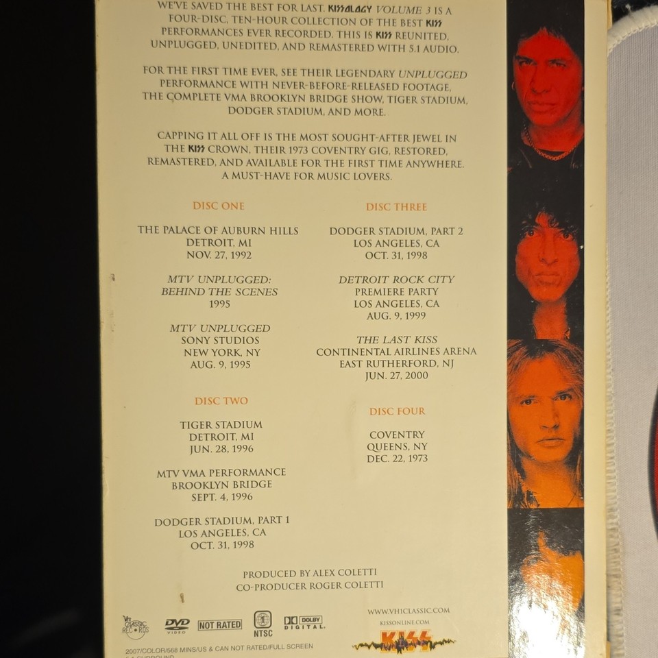 Kiss: Kissology Vol. 3 1992-2000 (DVD, 2007, Box Set, Rock, Music ...