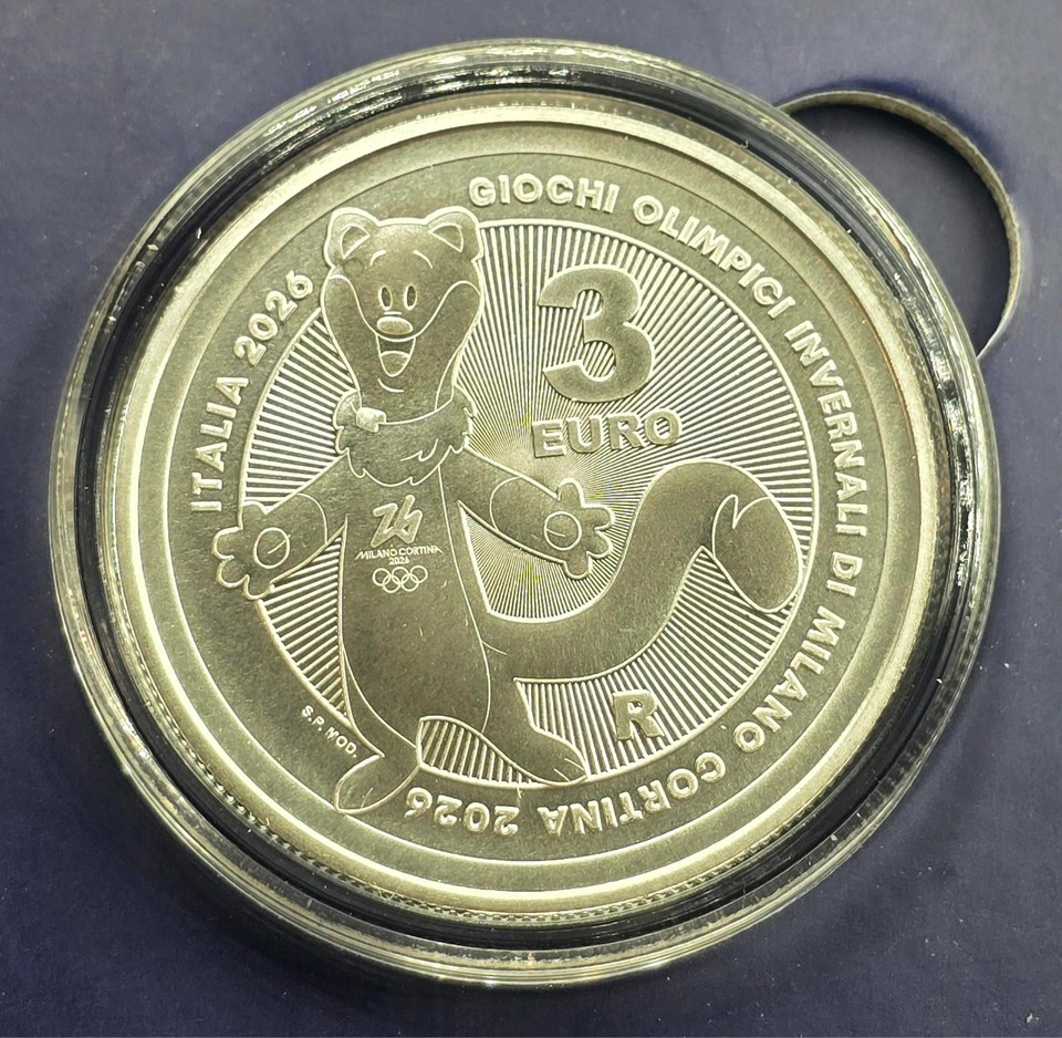 Italy 2025 Olympics 2026 Milano and Cortina Silver 3 euro coin | eBay