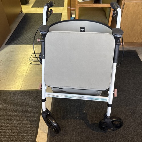 Medline Premium Empower Folding Mobility Rollator Walker Memory Foam ...