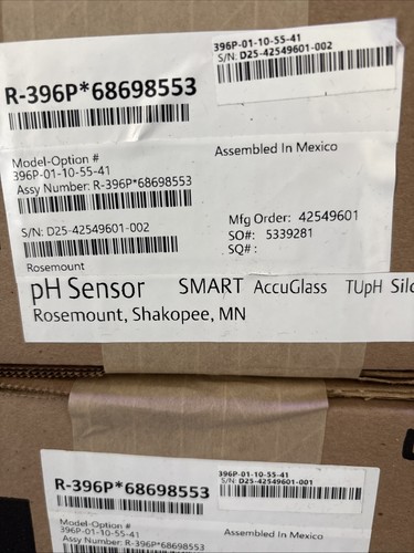 Rosemount 396P-01-10-55-41 Sensor Emerson (new In Box ) FREE SHIPPING ...
