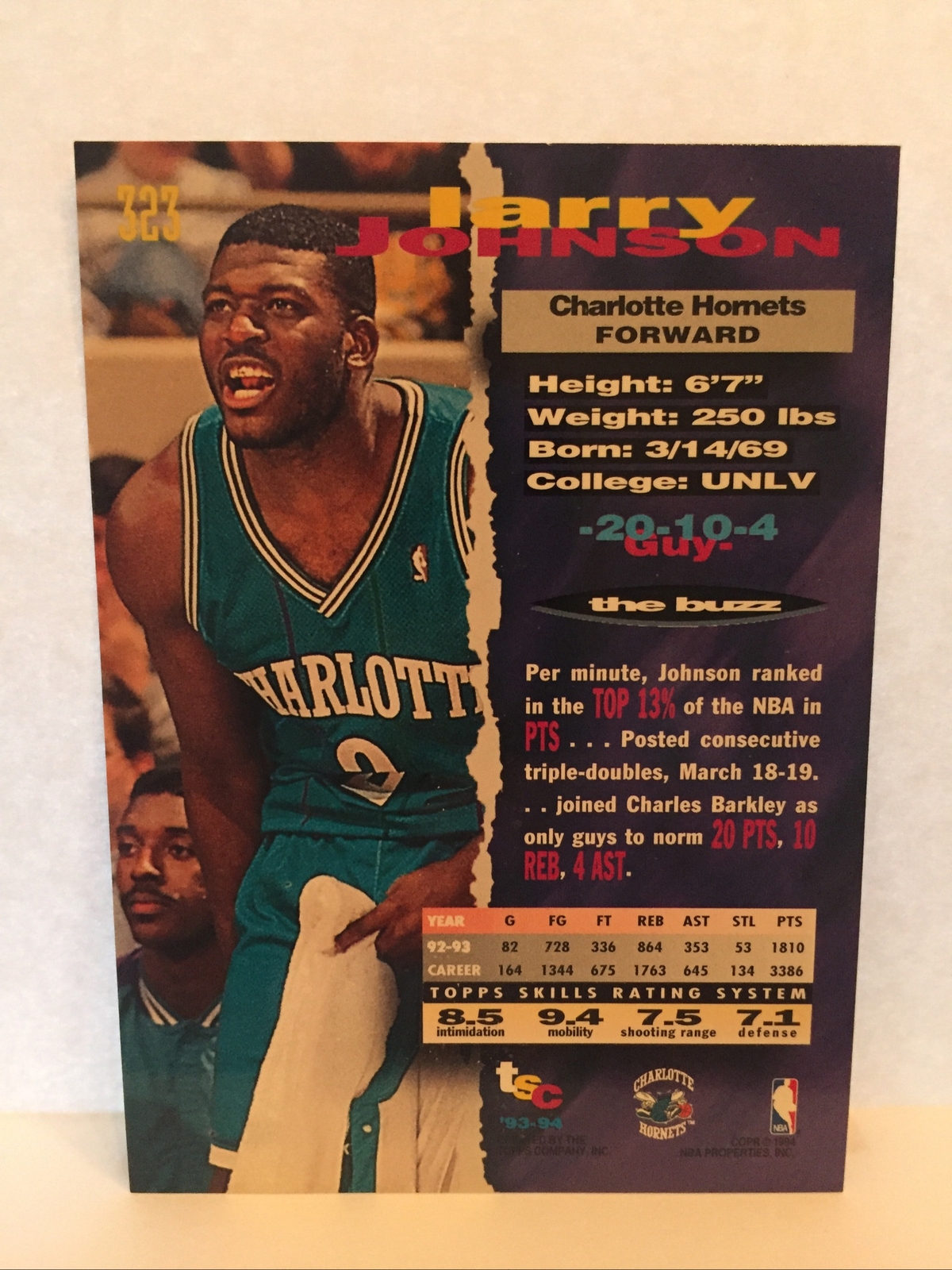1993-94 Topps Stadium Club - Larry Johnson #323 for sale online | eBay