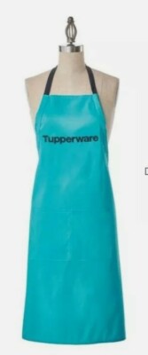 Tupperware Logo Apron Teal / Aqua Blue and Black Embroidered New | eBay