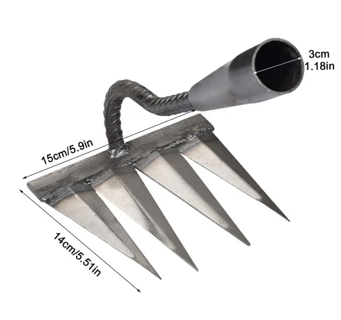 Iron Gardening Hoe Weeding Rake Agricultural Tools Grasping Raking ...