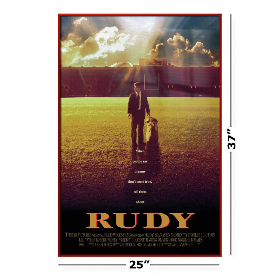 Rudy - Framed Movie Poster (Regular Style) (Size: 24" X 36") | eBay