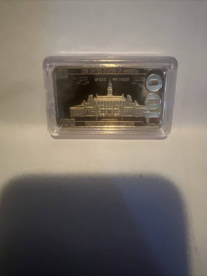 President Trump $100 Gold colored Bar MAGA Collectable Coin Gift MAGA ...