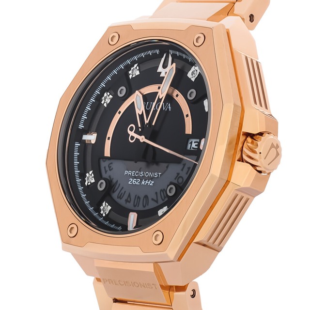 Bulova Precisionist Series X Diamonds Stainless Steel Men's Watch ...