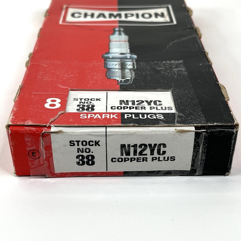 Vintage Champion Spark Plugs N12YC Box Of 6 NOS MADE IN USA Spark Plugs ...
