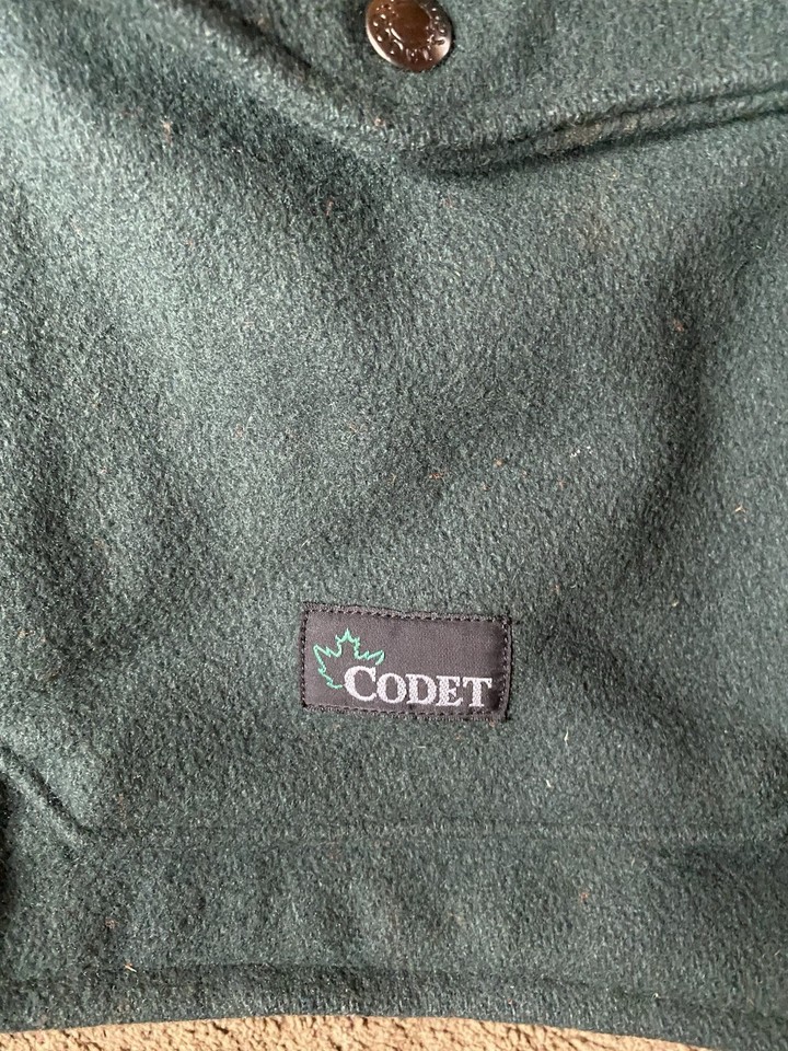 Codet Wool Jacket XL Green Reversible Orange Hunting Hunter Barn Chore ...