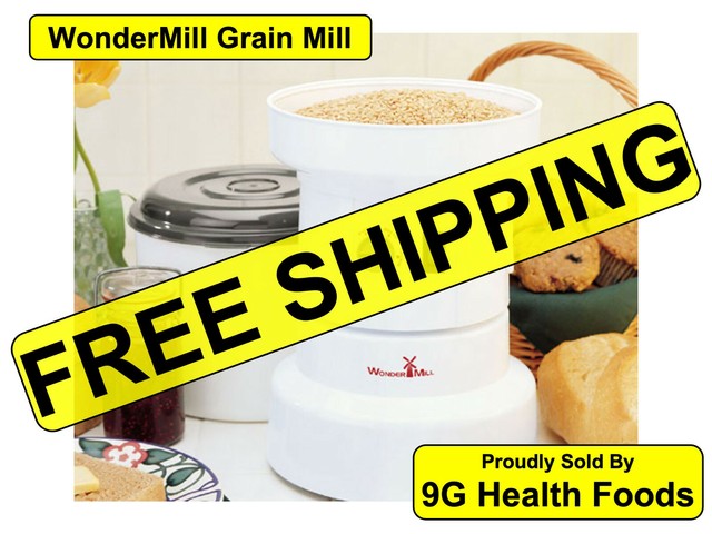 WonderMill Powerful High Speed Electric Grain Mill Grinder - White (2 ...