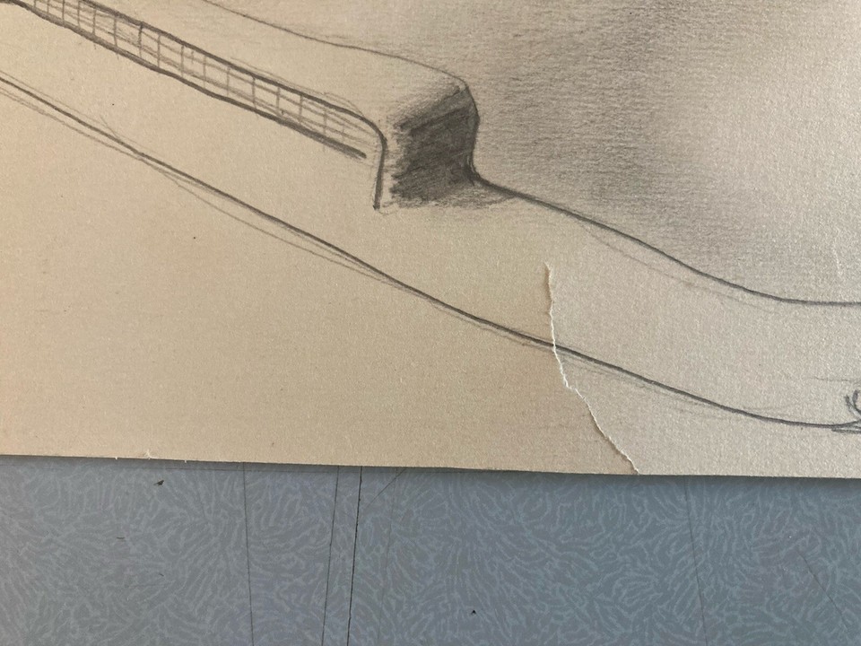 Very Beautiful Pencil Drawing Design Car Bubble 1950 Automobile | eBay