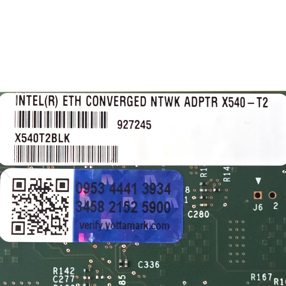 Intel X540-T2 X540T2BLK Dual RJ-45 Low Profile Ethernet Converged ...