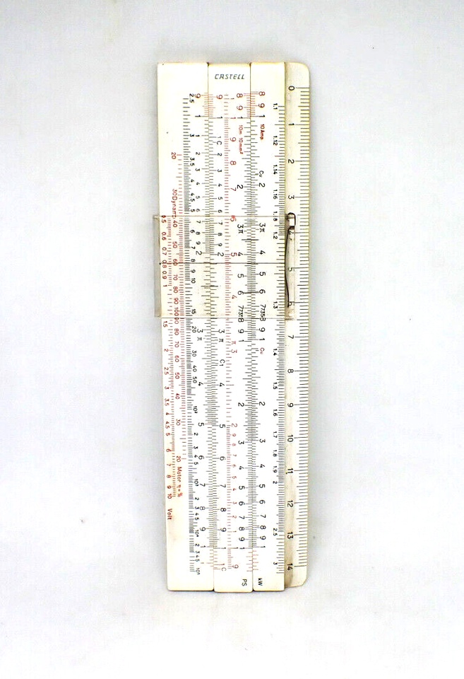 Vintage Faber Castell 67/98 b Elektro Logarithmic Line Calculate Slide ...