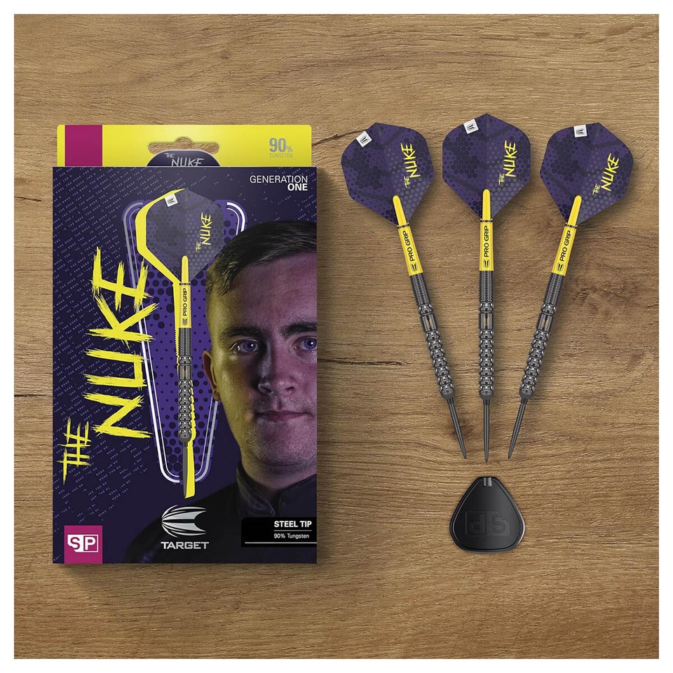 Luke Littler Gen 1 Darts Set 90% Tungsten Steel Tip Swiss Point by ...