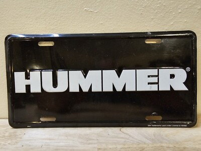 Vintage Hummer Black And White Aluminum Novelty License Plate | eBay