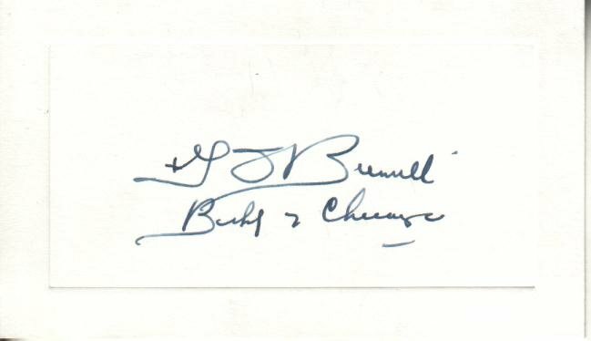 Bishop Gerald Francis Burrill Autographed Card 1961 Chicago's Eighth ...