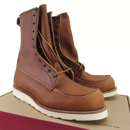 NWB Red Wing 10877 Mens US 9.0E Moc Toe "TRACTION TRED" Work Boots USA ...