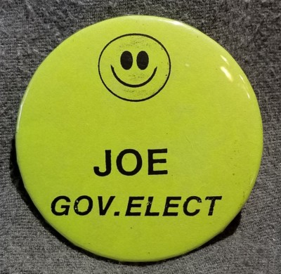LMH Button Pin OPTIMIST CLUB Int'l VOTE JOE Governor Gov. Elect Green 2 ...