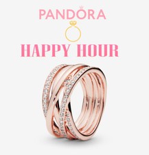 Authentic PANDORA #180919cz-50 Entwined Ring Size 5 Rose Collection for ...
