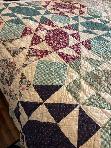 Vintage Handmade Quilt Cottage Core Patchwork | eBay