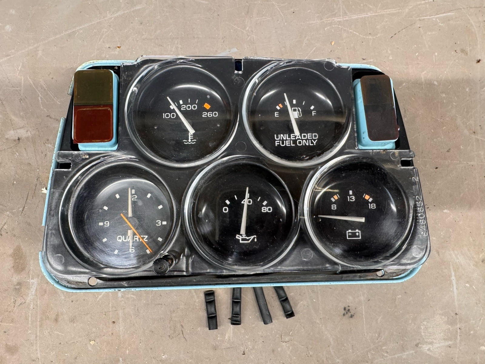 1975-1982 Chevy Corvette C3 Center Console Instrument Gauge Cluster ...