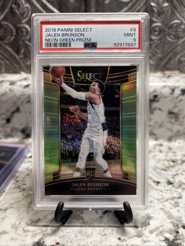 2018 Select Jalen Brunson Neon Green Prizm 39/75 PSA 9 | eBay
