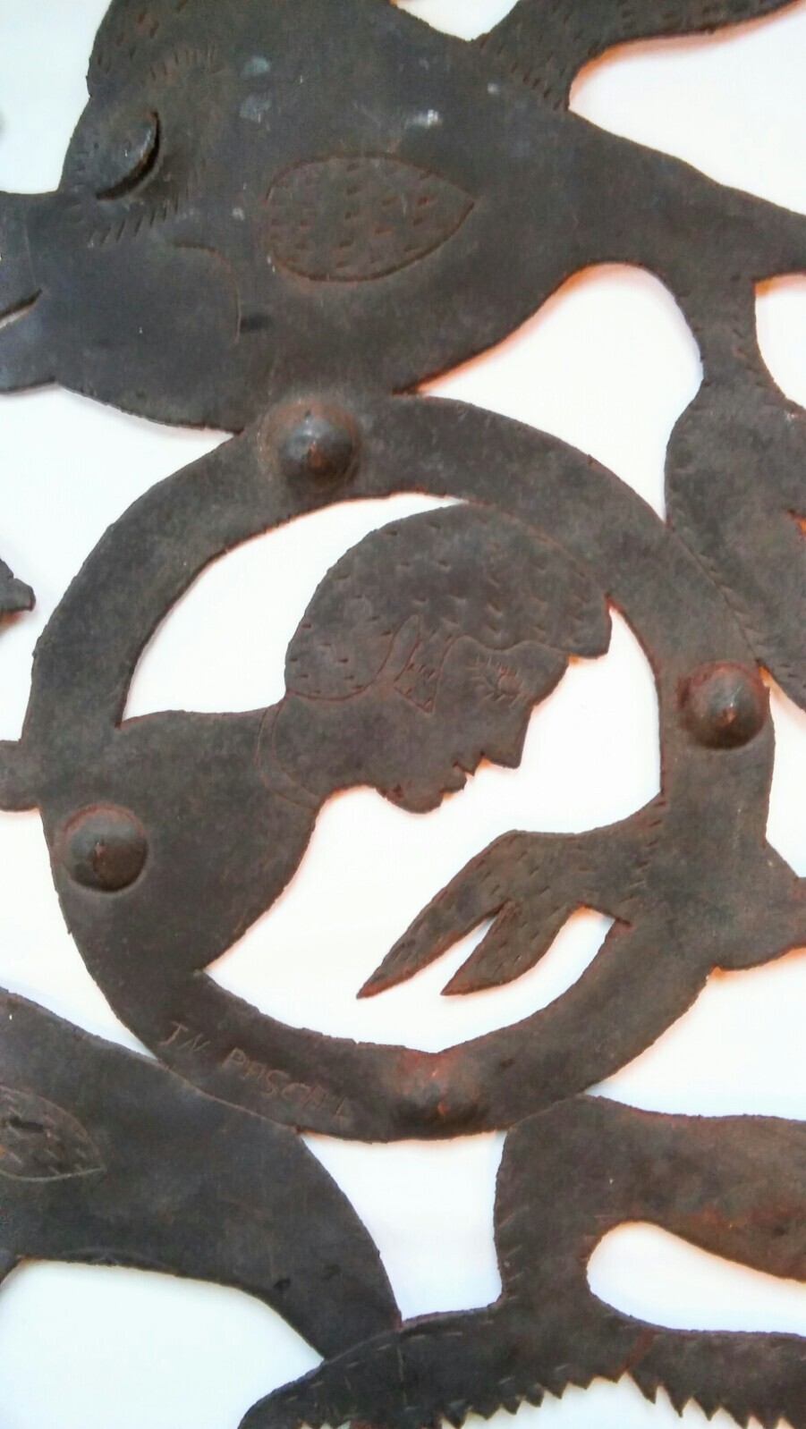 *RARE EXAMPLE* HAITIAN JONAS PASCAL METAL FOLK ART SCULPTURE~MERMAIDS ...