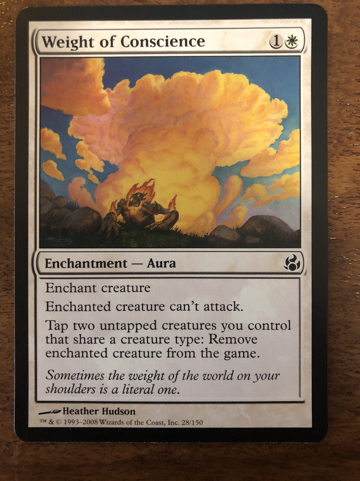 Magic The Gathering MTG Morningtide Common Weight Of Conscience | eBay