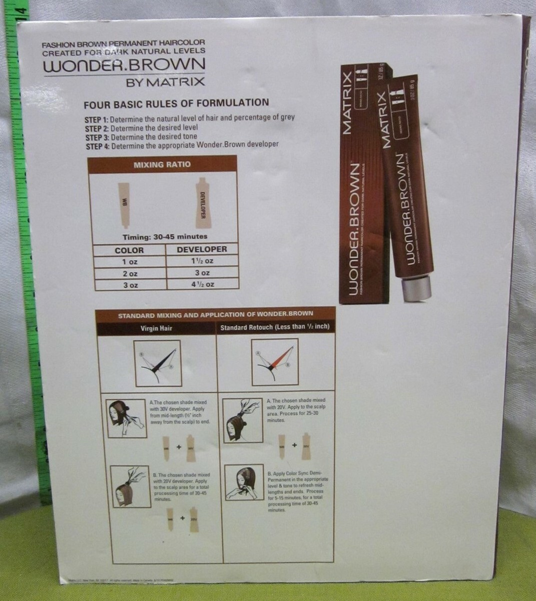 Matrix Wonder Brown Color Chart MATRIX WONDER COLOR AMMONIA FREE