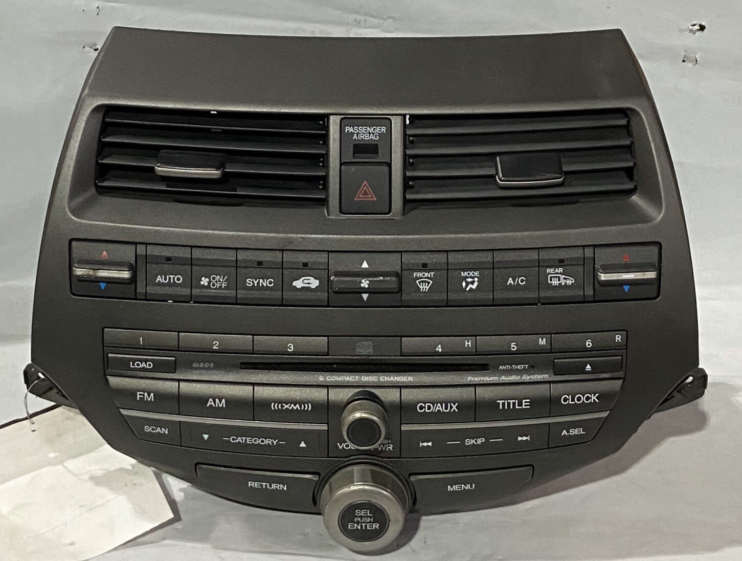 Audio Equipment Radio Audio Assembly AM-FM-6CD Sedan Fits 11-12 ACCORD ...