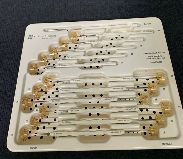 ST. JUDE MEDICAL BIOCOR & EPIC HEART SIZER SET MODEL B1000 for sale ...