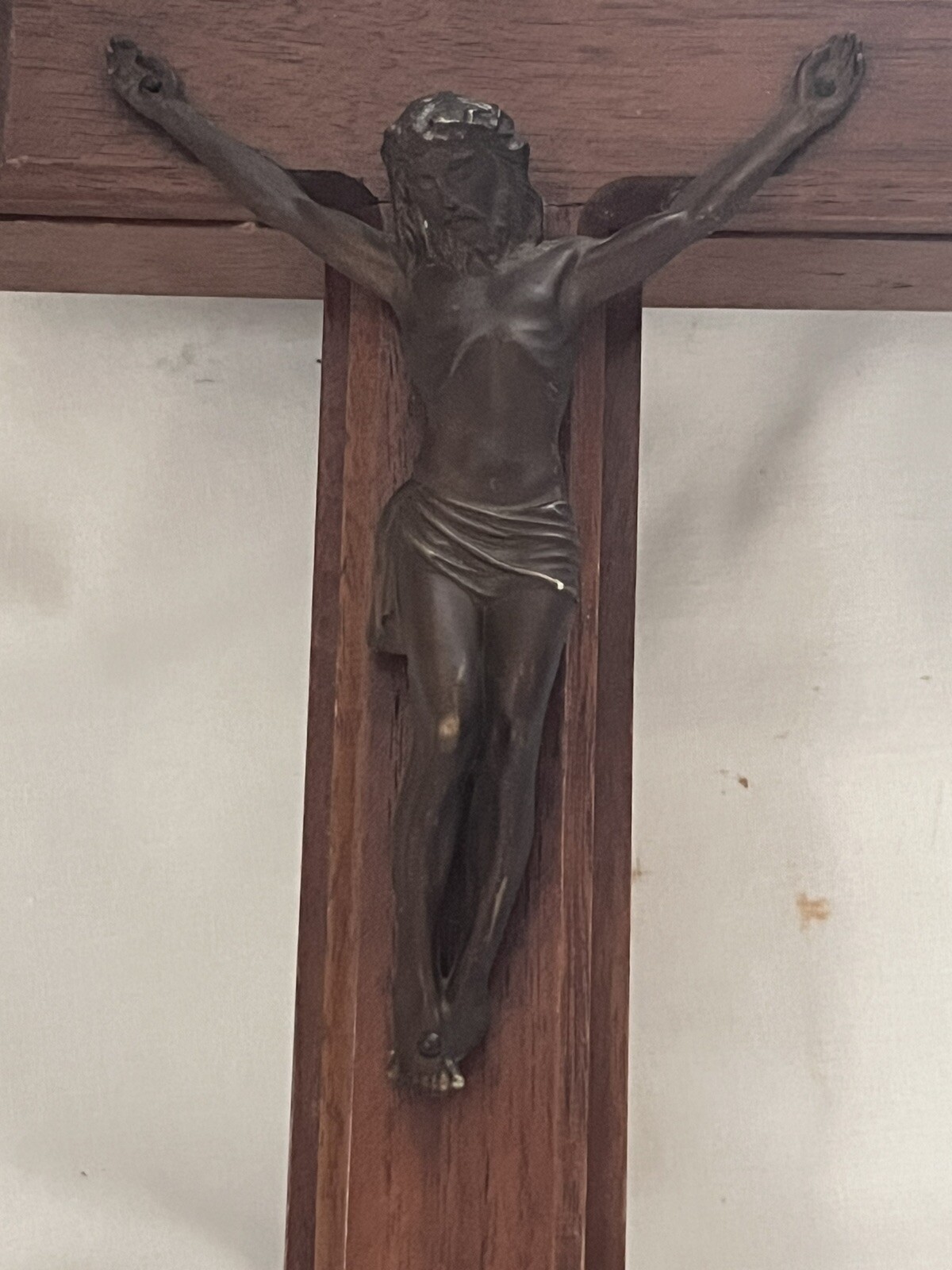 Vtg Catholic Crucifix Cross Sick Call Last Rites Set Wooden Self ...