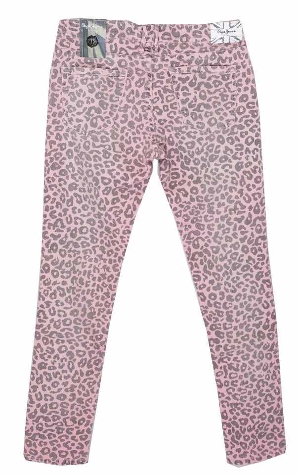 Pepe Jeans Junior Leopard Jeans Pink Junior Girl Kelsey Pink 16 Years ...