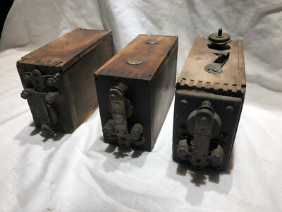 Lot of 3 Old FORD Model T Vehicle Ignition Spark Buzz Coil BRASS TOP ...