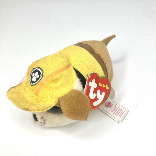 Paw Patrol Rubble Ty Beanie Boos Teeny Tys 4" Plush Stuffed Animal Toy ...