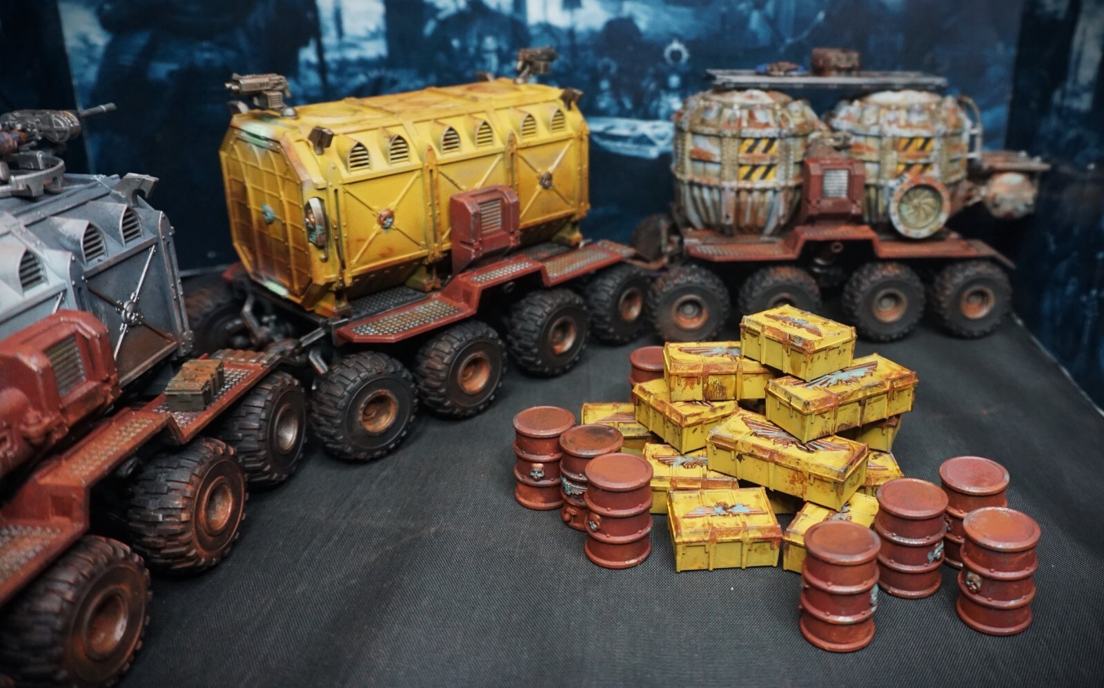 Cargo-8 Ridgehauler Trailer Promethium Tanks painted Necromunda ...