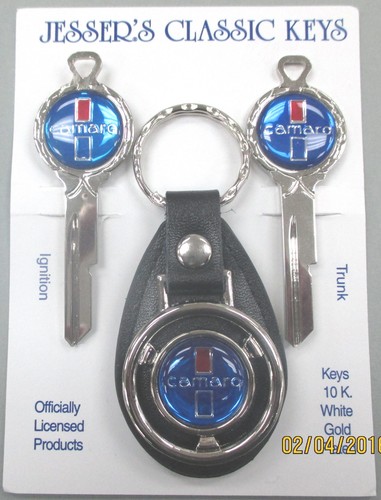 CAMARO Blue B48A Deluxe Classic White Gold Key Set 1967 1971 1975 1979 ...