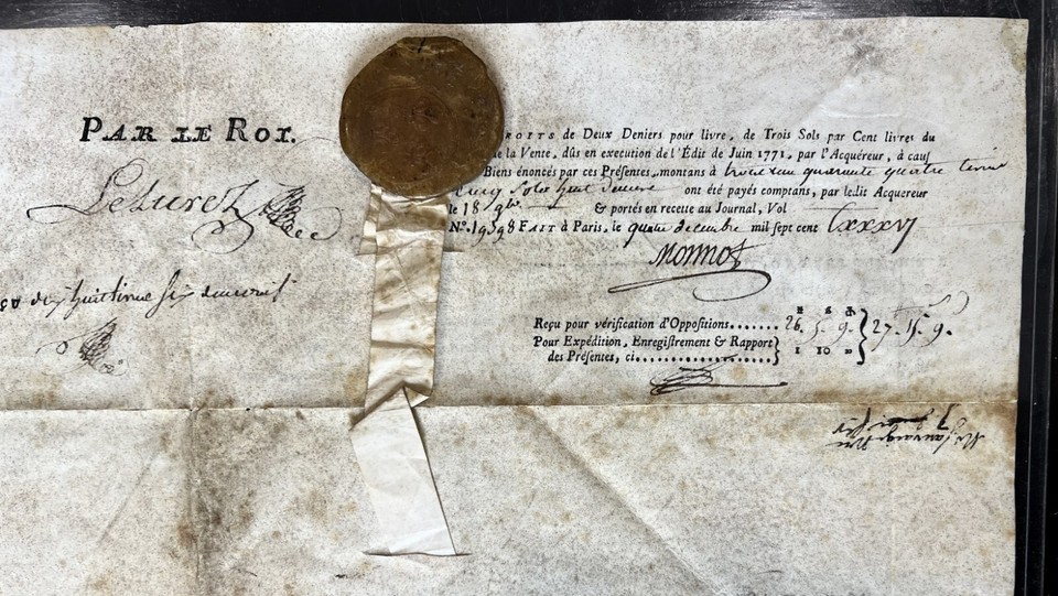 KING LOUIS XVI ROYAL DECREE Chatelet de Paris FRANCE COURT DOCUMENT ...