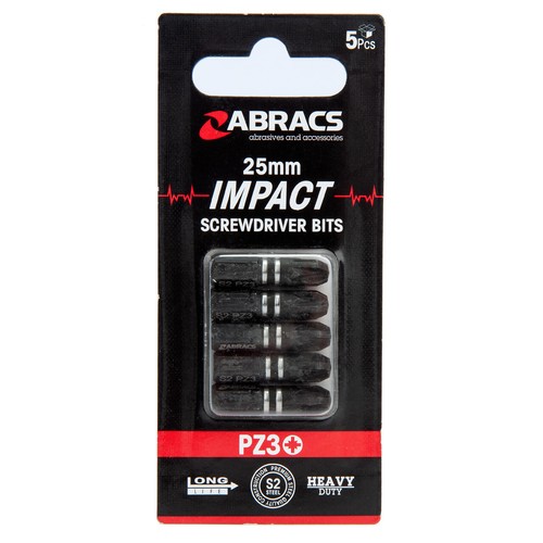Abracs IPZ32505 PZ3 Impact Tournevis Mèche 25mm (Paquet De 5 ...
