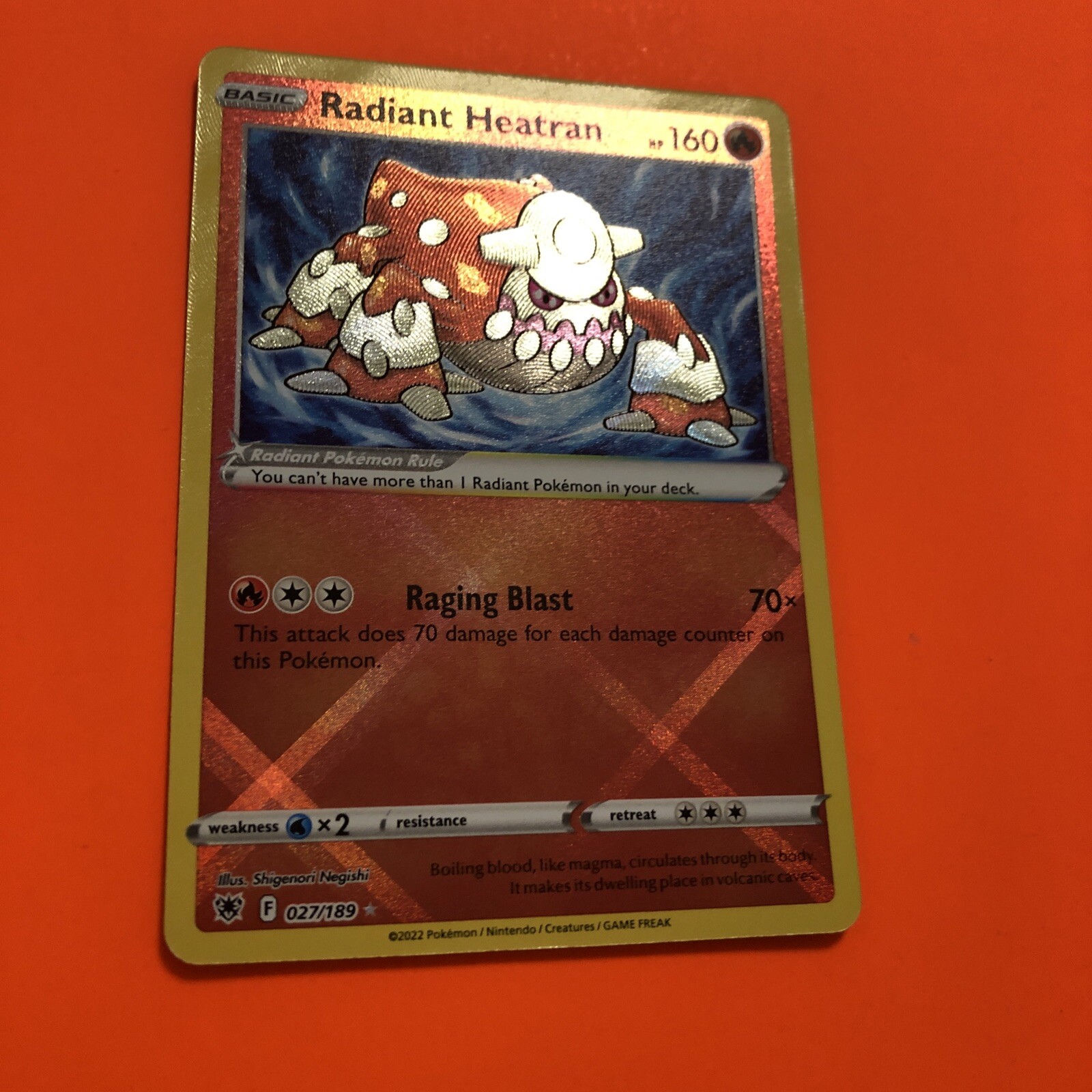 Radiant Heatran Holo 027/189 Pokemon Card Astral Radiance MINT NM TCG ...